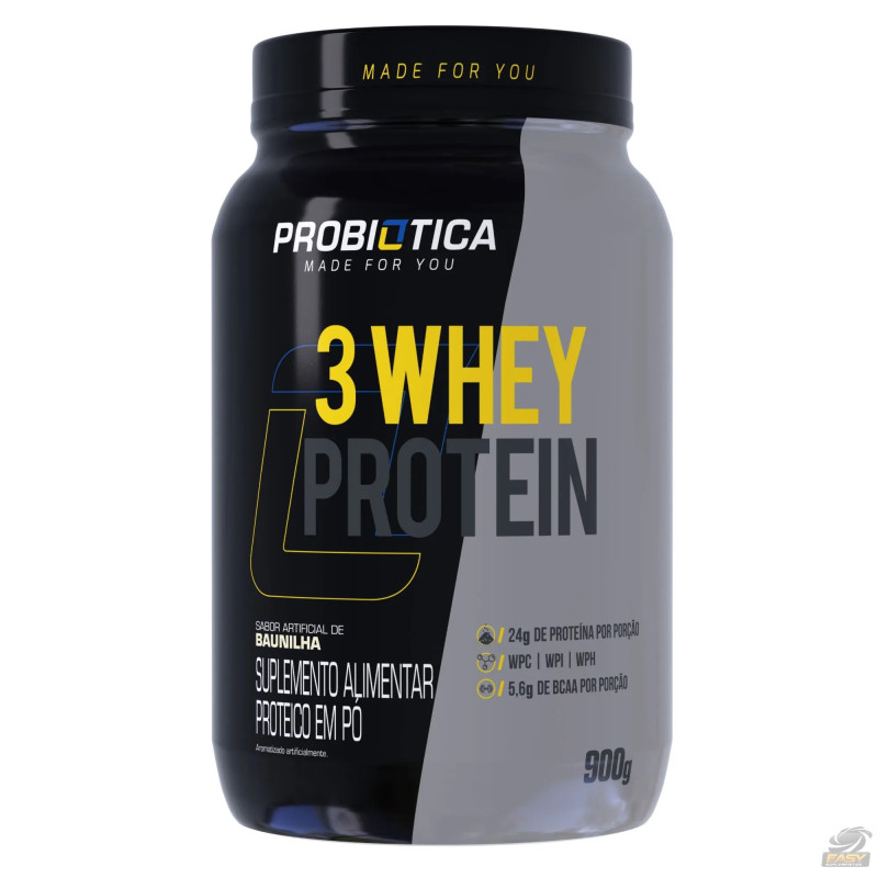 3W WHEY PROTEIN (900G) - PROBIÓTICA