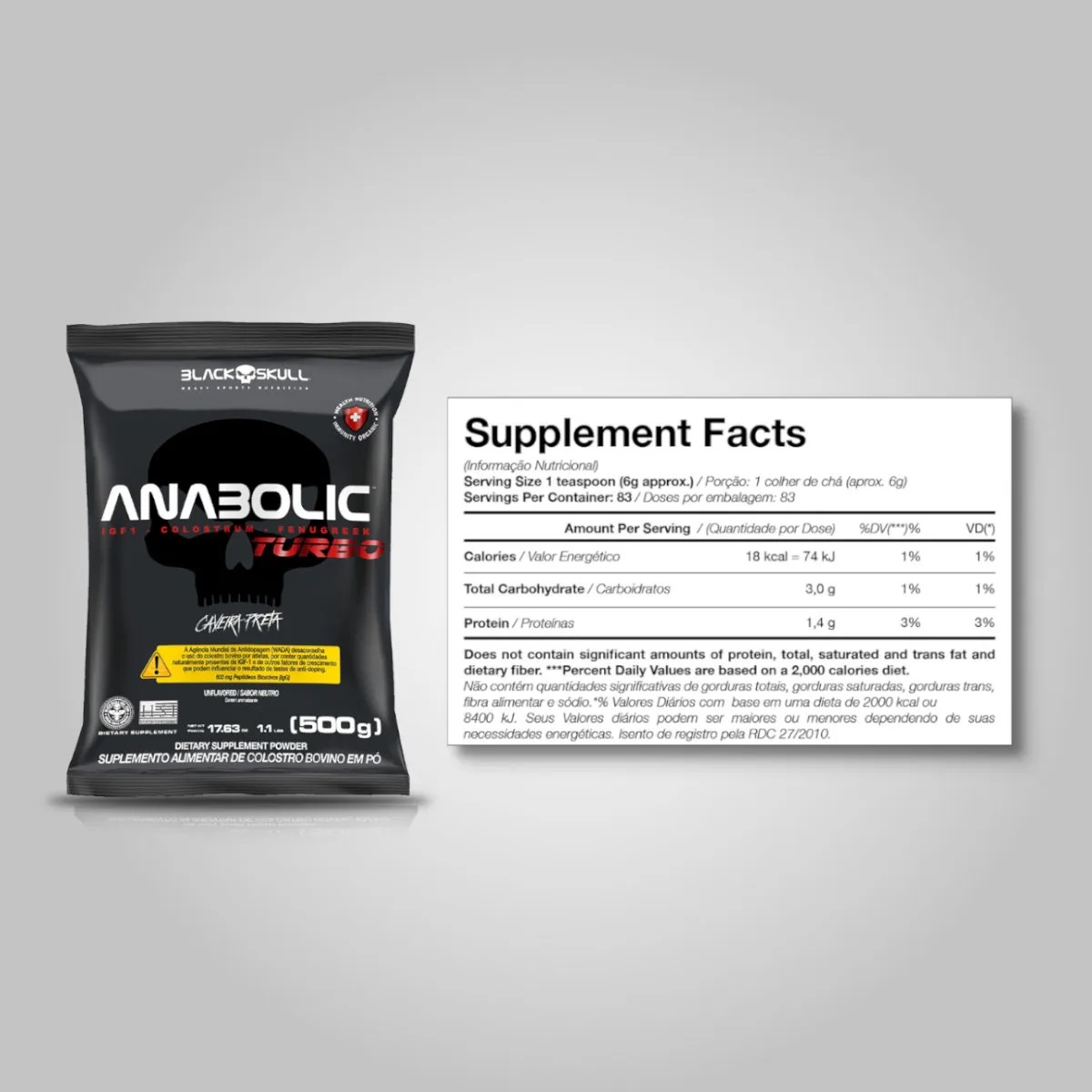 ANABOLIC TURBO REFIL (500G) - BLACK SKULL