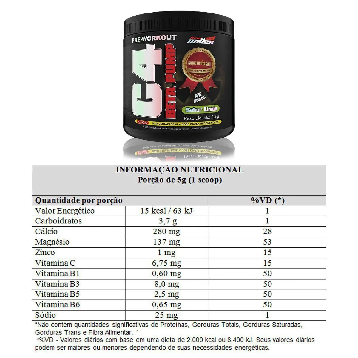 C4 BETA PUMP PRE TREINO (225G) - NEW MILLEN
